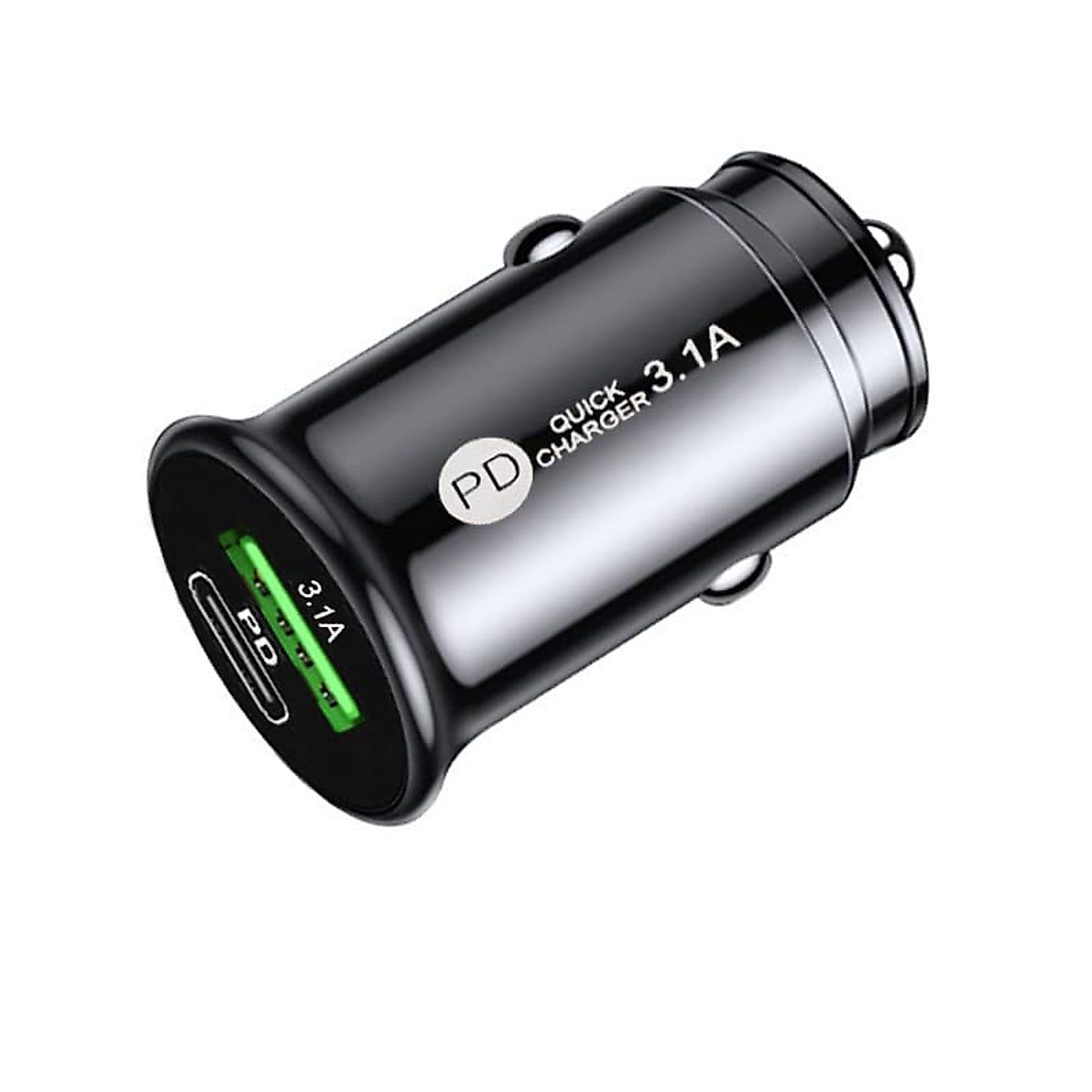 EONLINE 3.1A Charger PD Quick Car Charging Adapter USB C Car Charger Compatible with Samsung/Vivo/iPhone (Black),TE-339PD