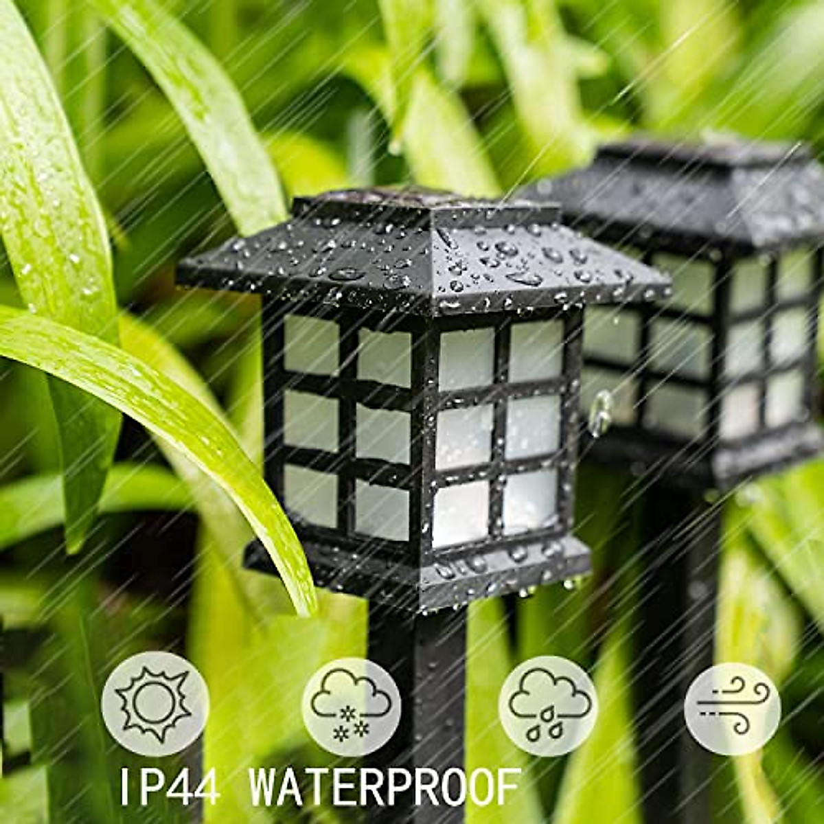 Solar Lights Outdoor Waterproof Landscape Lights for Decoration Solar Outdoor LED Lights Auto On/Off (2 Pack), Solar Lights for Yard, Garden, Landscape, Pathway, Lawn, Driveway (Warm Light)