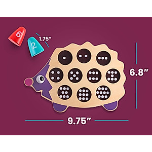 Play Brainy™ Fun, Kid-Friendly and Math Educational- Easy Number Game-Toddler Puzzle- 3D Baby Animal Hedgehog Puzzle- STEM Montessori Learning Toy- Ideal for Baby, Toddler, and Kids.
