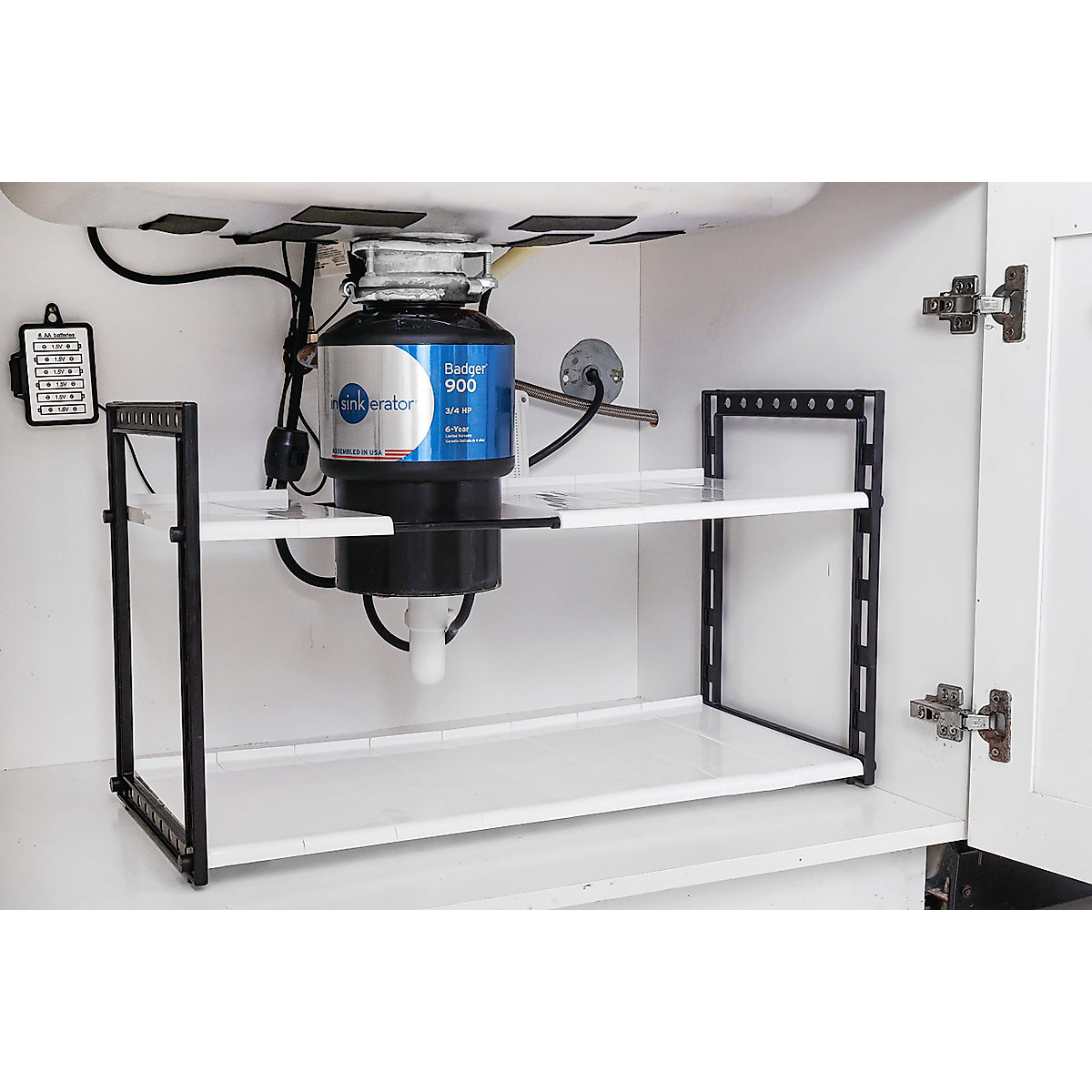 Bee Neat Under Sink Shelf Organizer for Bathroom or Kitchen - Kitchen Under Sink Organizers and Storage - 2 Tier Expandable Cabinet Storage