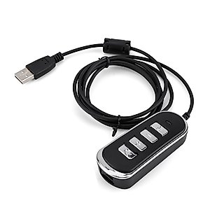 FOSA RJ9 to USB Headset Jack Cable Adapter Convertor for Audio Headphone Conversion Line Computer Headphones Line Using with Control Box
