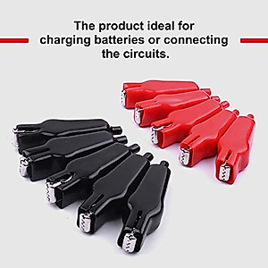 ATOPLEE 20PCS Alligator Clips Electrical,20A Insulated Spring Loaded Alligator Clamps,Truck Car Battery Heavy Duty Alligator Clips for Electrical Testing, Circuit Connection, Experiment
