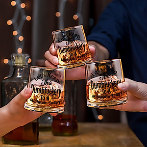 Let's Keep Annoyance To A Minimum Today Funny Whiskey Glass Gifts for Men or Women - Novelty Christmas, Festival, Birthday Gifts for Friends, BFF, Coworkers, Unique Gift Ideas for Friends, 9 oz