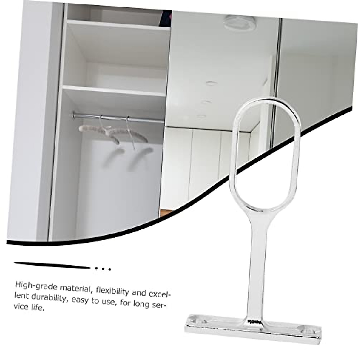 Cabilock 10pcs Closet L Brackets Heavy Duty Heavy Duty Curtain Rod Pipe Brackets Shower Rod Supports Closet Rod Line Rod Holder Zinc Alloy Silver Alloy Closet Rod Pipe Top Loading