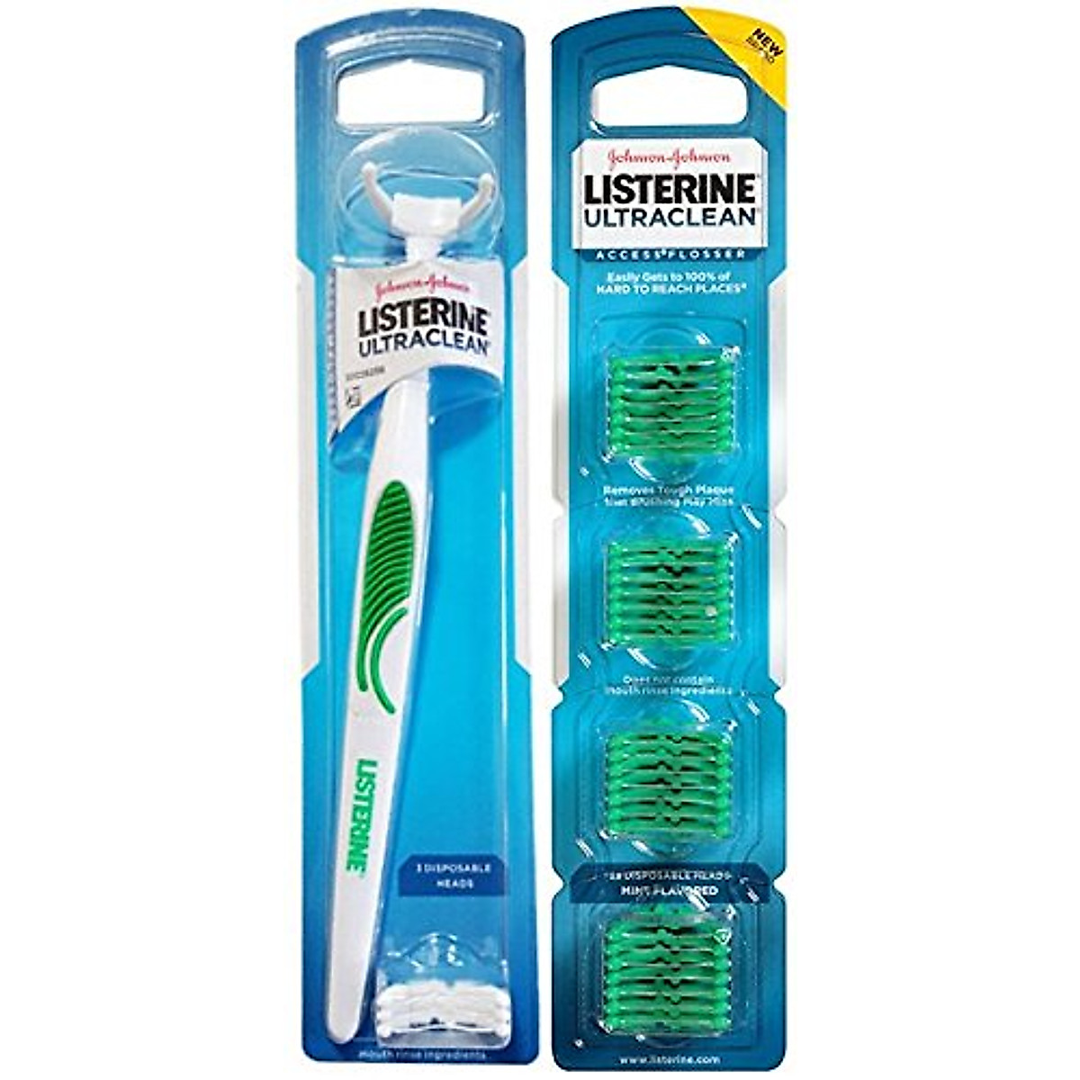 Ultra Clean Access Flosser for Hard-to-Reach Areas, Flosser Handle with 28 Refills, Mint