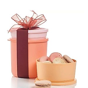 NewTupperware Small Basic Bright Round Canister Container Set of 3