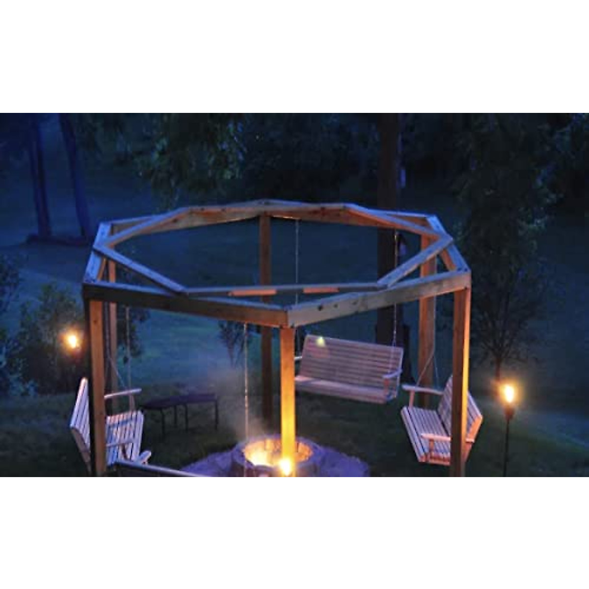 Porch Swing Fire Pit Kit 140 SFT kit for fire Pit Surround Seating