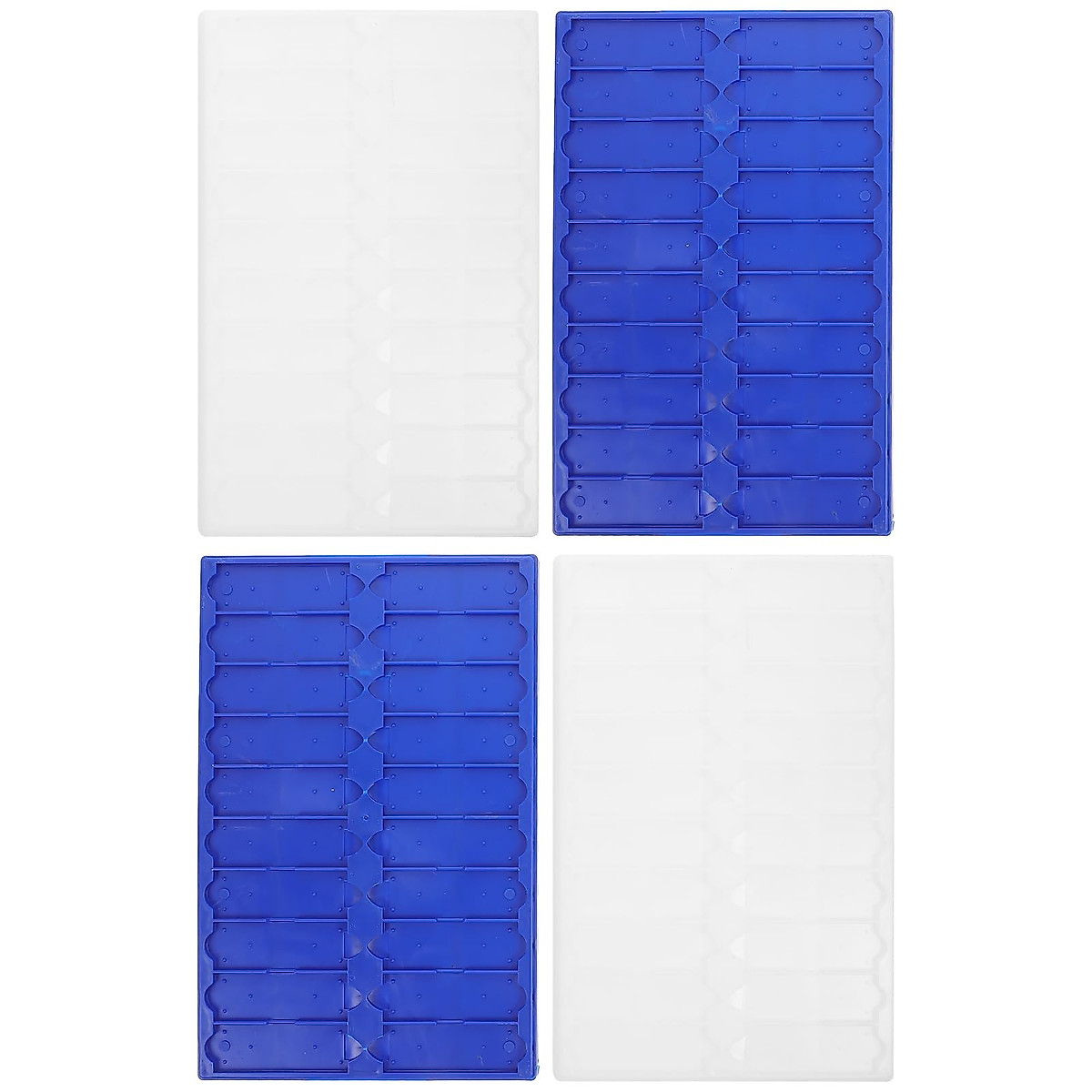 MUCKLILY 4pcs Slide Storage Solution for Microscope - 20 Slide Capacity Tray - Microscope Slide Holder and Box Essential for Science Projects and Basic Biology Education