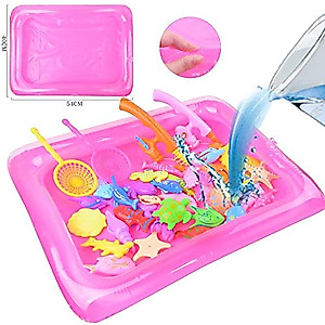 Ruthy-cutie Magnetic Fishing Game Toy with Floating Pool, Ocean sea Animals, Water Table Plastic Floating Kids Toys 1234