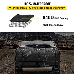 VEVOR Hitch Cargo Carrier Bag, Waterproof 840D PVC, 48"x20"x22" (15 Cubic Feet), Heavy Duty Cargo Bag for Hitch Carrier with Reinforced Straps, Fits Car Truck SUV Vans Hitch Basket