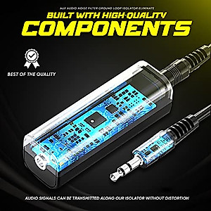 3.5mm Aux Audio Noise Filter Ground Loop Isolator Eliminate Car Electrical Noise Ground Loop Isolator 3.5mm