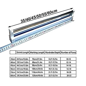 OMOONS Drying Racks,Clothes Rail Pull-Out Closet Drying Rack Slide/Trouser Rack,Space-Saving Wardrobe Drying Rack,Household Storage Rack,for Scarf/Jeans/Towel/500Mm