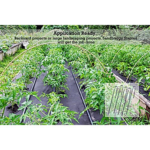 Sandbaggy DRIP TUBING Stakes Landscape Staples | 5 inch Length | Drip Anchors | Landscape Pins | Lawn Nails | Garden Stakes | Designed to Hold Drip Tubing Up to 1/4" Diameter | Pack of 100