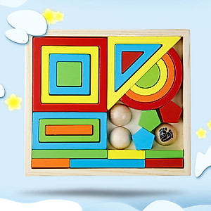 Montessori Toys for 2 Year Old Boys Girls Wooden Toys for Toddlers 1-3, 26 Pcs Wooden Stacking Toys for Preschool Kids