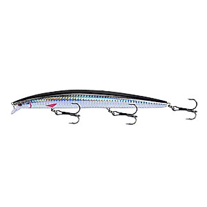 LINGYUE Large Fishing Lures 7.1" Minnow VIB Hard Bait Lures with Treble Hook Lifelike 3D Fishing Eyes Swimbait Crankbait Deep/Shallow Divers Fish Tackle Kits