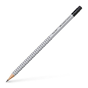 Faber-Castell Grip Graphite EcoPencils with Eraser - 12 Count - No. 2.5 Multi, 8 mm