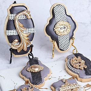 16 Pieces Frame Fondant Cutters Stainless Steel Sugar Cookie Cutters for Birthday Wedding Baby Shower Cookies Fondant Decorations