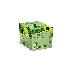 BSY Noni Black Hair Magic (12ml X 20 Sachets) | Hair Dye | Hair Shampoo |100% Ammonia Free | Anti Hair fall Hair Color |Fruit based Hair Color Shampoo| 5 minutes hair color | noni hair color