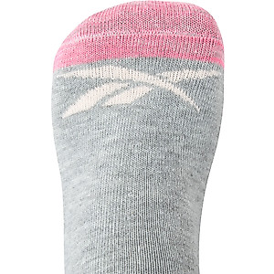 Reebok Girls' Low Cut Socks – 12 Pack Lightweight Breathable Low Cut No Show Socks for Girls - Girl's Athletic Socks, Size Medium, Pink Assorted