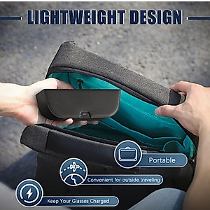 REEYEAR 2 in 1 Hard Travel Charging Case fits for Bose Frames Tenor,Alto,Soprano,Rondo Bluetooth Audio Sunglasses,Charger Box Replacement Keep Your Bose Frames Smart Glasses Protected and Powered Up