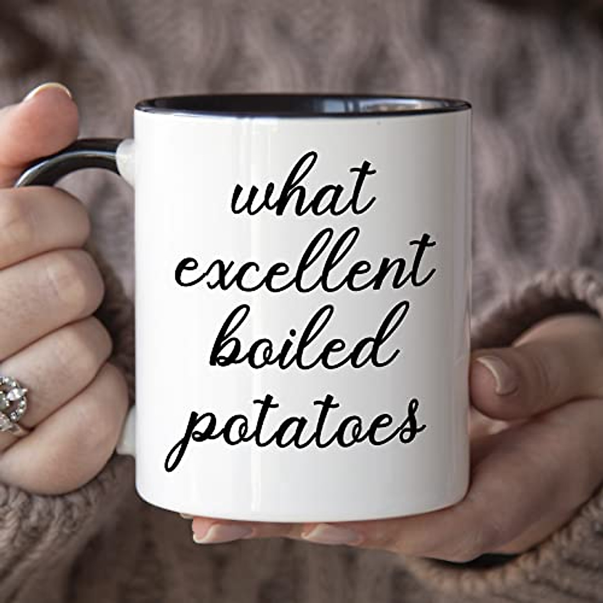 YouNique Designs Jane Austen Mug, 11 Ounces, Pride and Prejudice Mug, Austen Coffee Mug, Pride and Prejudice Quote, Pride and Prejudice Merchandise, Jane Austen Literary Mug (Black Handle)