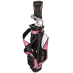 Golf Girl Junior Girls Golf Set V3 with Pink Clubs and Bag, Ages 4-7 (Up to 4' 6), Left Hand