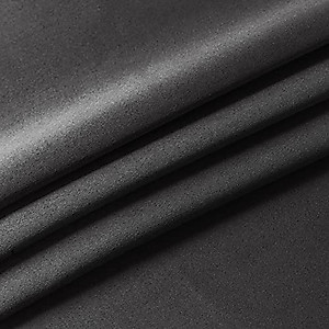 VEGA U Blackout Curtains Glossy Series - Privacy Protection Thermal Insulated Reduce Noise Grommet Curtains for Bedroom and Living Room, Set of 2 Panels, Black (52" W X 84" L, Pure Black)