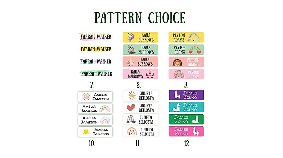 Personalized Waterproof Kid Name Labels for School & Daycare