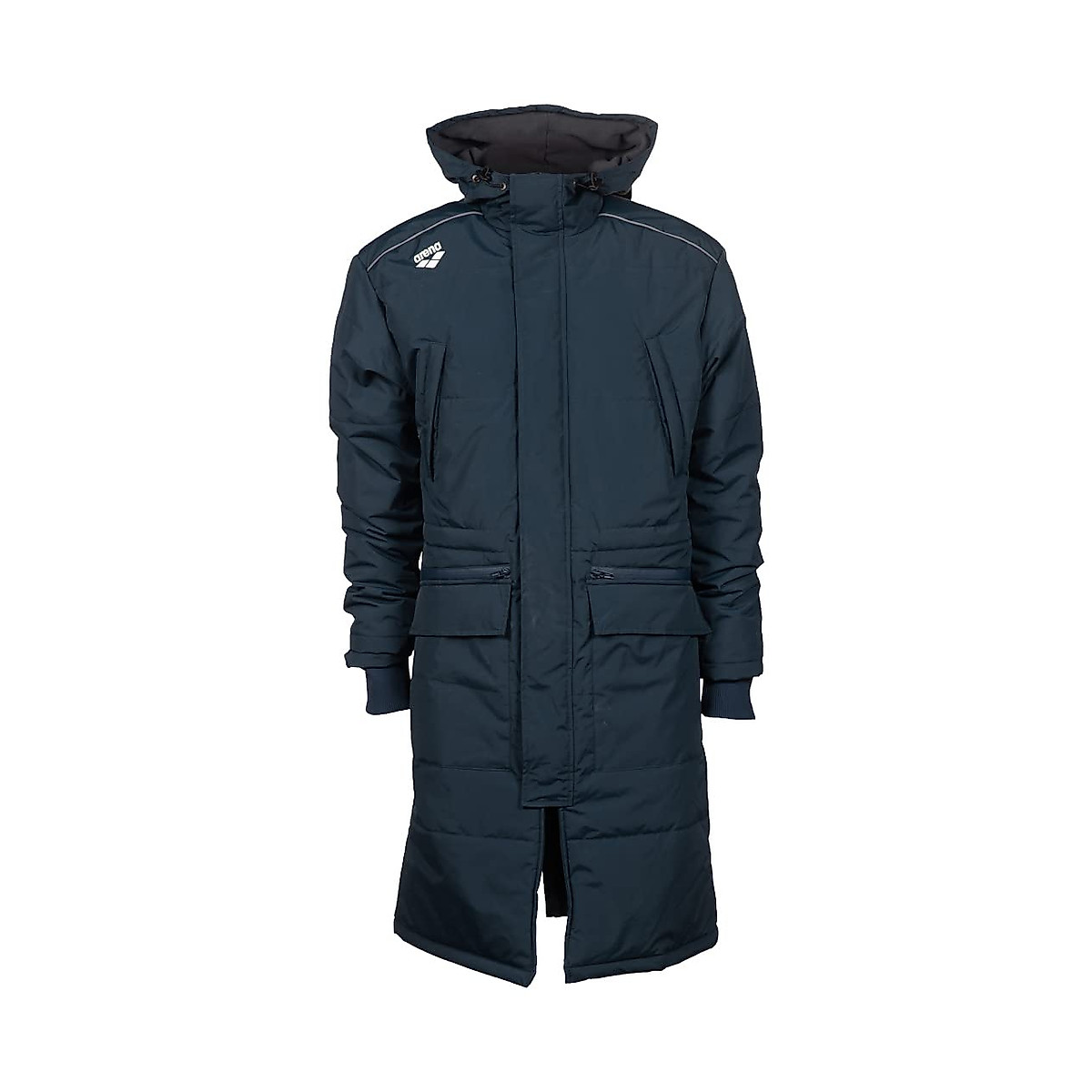 arena Standard Team Unisex Solid Parka, Navy, XX-Small