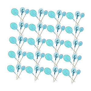 ifundom 24pcs Felt Tree Christmas Tree cheesecake christmas ornaments christmas decor holiday cupcake topper cute cupcake topper christmas tree cake toppers Christmas Party Decor fruit
