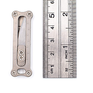 ILEAF Titanium Alloy daily Mini Pocket Utility Knife with Replaceable Blades, Ultra Compact and Lightweight