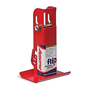 Fastway Flip 88-00-6500 Trailer Tongue Automatic Fold-Up Jack Foot Plate--6 Inch Extension (2-Inch Inner Jack Tube), 2 1/4 Inch , RED