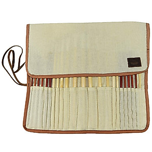 Hide & Drink, Artist Paint Brush Canvas Roll-Up with Leather Lining Storage Wrap / 24 Slots / Workshop Art Study Handmade : Manta