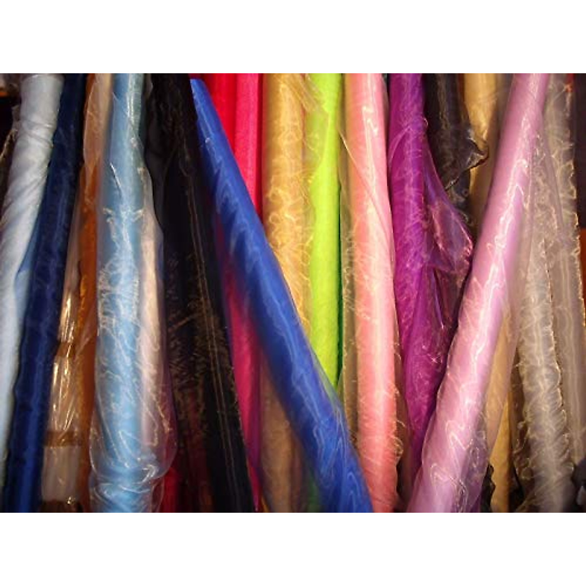 VDS Champagne Organza Fabric, 5 Yards Continuous, 45” Wide, Wedding Party Decoration Iridescent Crystal Sheer Shiny Organza Tulle Bridal Dress DIY Crafts Costume Sewing Backdrop Arch Cloth