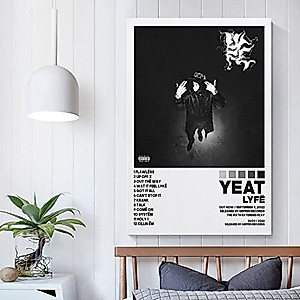 Yeat Poster Lyfe Poster Album Cover Posters for Room Aesthetic Canvas Wall Art Bedroom Docor 12x18inch(30x45cm)