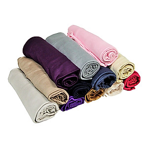Women's White Super Soft Stretch Jersey Head Scarf Wrap Rectangle
