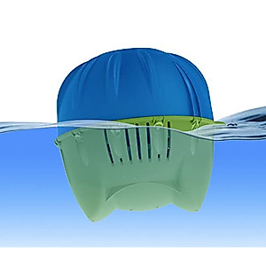 Flippin’ FROG Complete Floating Sanitizing System + 4 Flippin’ FROG Replacement Cartridges for Pools up to 10,000 gallons, Quick and Easy All-in-One Pool Sanitizer