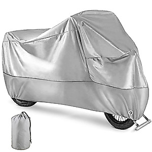 LBW Bike Cover Waterproof Outdoor 450D Durable & Tear Bicycle Cover for Bike Accessories with Bicycle Lock-holes and Bicycle Storage Bag, 96.5”