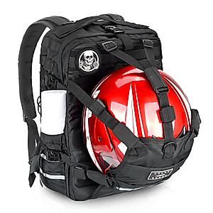 Goldfire Large Capacity Motorcycle Cycling Riding Helmet Backpack Military Helmet Molle Storage Bag ,Waterproof Tactical Backpack for Men