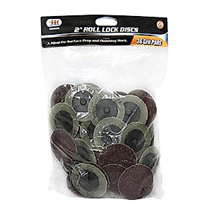 IIT 82035 Tool 2" 36 Grit Roll Lock Sanding Discs (50 PC)