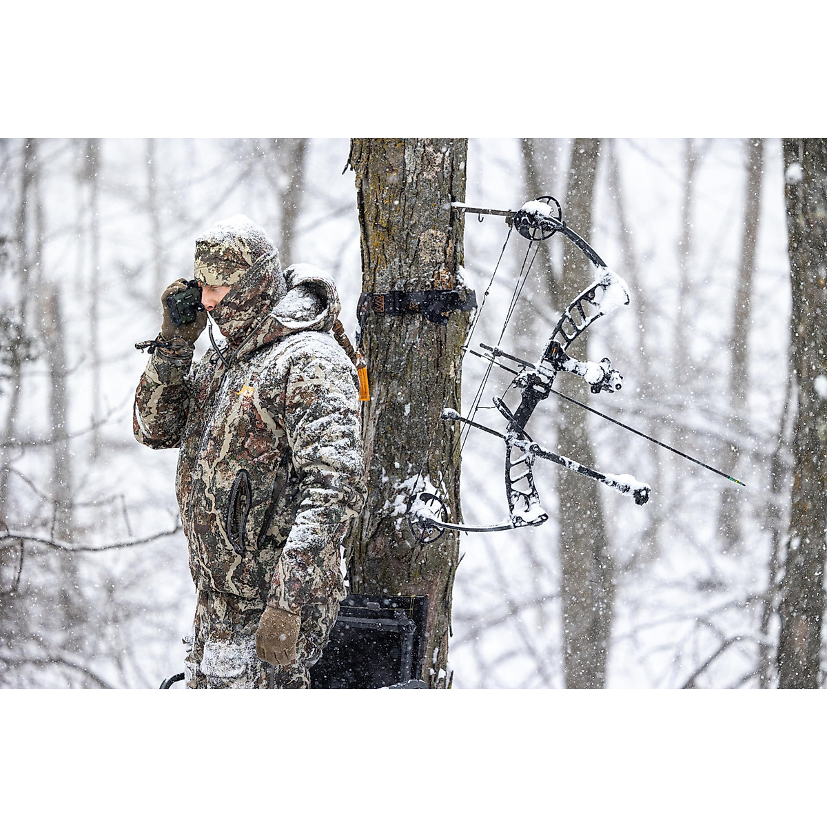 First Lite Sanctuary 2.0 Insulated Jacket - Fleece Hooded Windproof Camo Hunting Coat - First Lite Specter - Medium