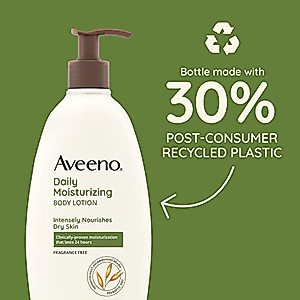 Aveeno Sheer Hydration Daily Moisturizing Fragrance-Free Lotion with Nourishing Prebiotic Oat, Fast-Absorbing Body Moisturizer for Dry Skin with Lightweight, Breathable Feel, 18 fl. oz