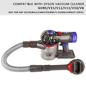 Fullclean Pet Grooming Tool Kit for Dyson GEN5, G5, V15, V12, V11, V10, V8, V7 Vacuum Cleaner - Gentle Deshedding Brush and Extension Hose for Larger Mid to Long Haired Dogs and Cats