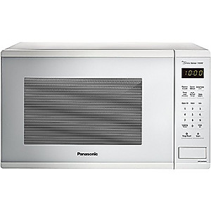 Panasonic NN-SU656W 1.3 Cu. Ft. 1100W Countertop Microwave Oven in White Bundle with 2 YR CPS Enhanced Protection Pack