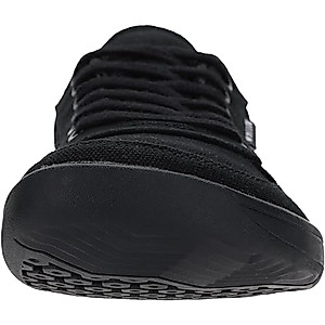 WHITIN Wide Toe Box Barefoot Sneakers for Men Canvas Minimalist Minimus Zero Drop Sole Shoes Size 11 Width 11W Walking Outdoor Training All Black 45