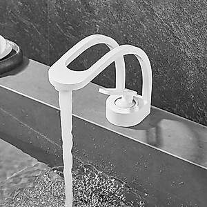 SWHC Bathroom Taps, Bathroom Sink Taps Basin Taps Taps for Bathroom Sink Brass Basin Mixer Tap for Bathtub or Kitchen Deck Mount