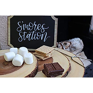 Lipper International Acacia Wood Slab Serving Board With Bark for Cheese, Crackers, and Hors D'oeuvres, Set of 3, Assorted Sizes