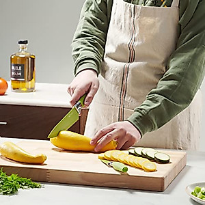 Chef Essential Carbon Steel Culinary Knife Set – 6-Piece Sharp Knife Set – Meat, Veggie, Bread Knife Set – Nonstick Chef Knife Cooking Knives – Professional Sharp Kitchen Knife Set Without Block