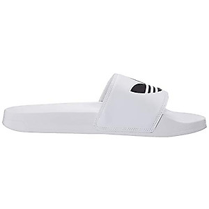 adidas Originals Men's Adilette Lite Slide, White/Core Black/White, 11
