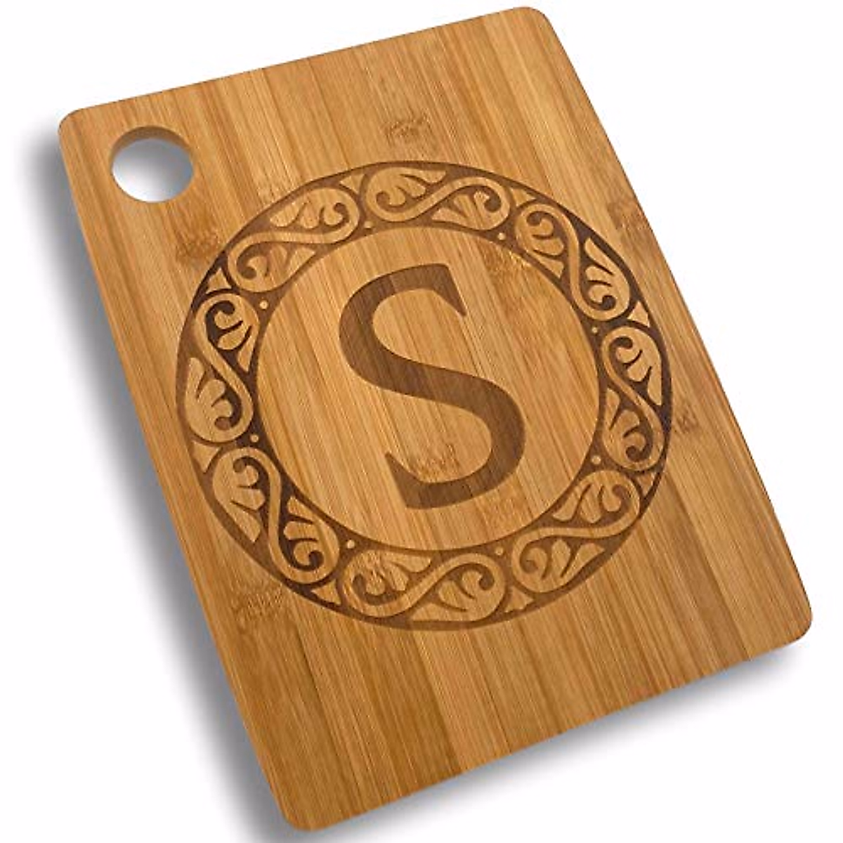 Custom Catch Personalized Cutting Board - Custom Bamboo Gift - Letter S